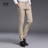 China Men's Cotton Polyester Cargo Pants Black Dark Gray 5 Size Casual Straight Trousers with Side Pockets for sale