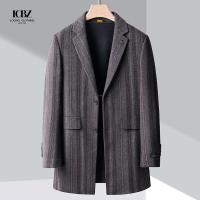 China Men's Long Wool Blend Overcoat with Custom Logo Support 50 MOQ for sale