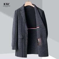 China Men's Long Wool Blend Overcoat with Custom Logo Support 50 MOQ for sale