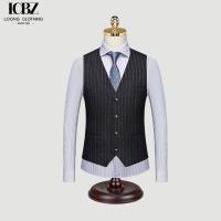 China Custom Business Casual Suit Vest for Men S-10XL Polyester Cotton Blend Wedding Groom for sale