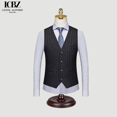 China Custom Business Casual Suit Vest for Men S-10XL Polyester Cotton Blend Wedding Groom for sale
