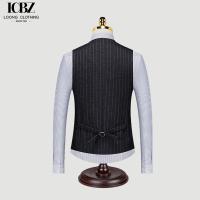 China Custom Business Casual Suit Vest for Men S-10XL Polyester Cotton Blend Wedding Groom for sale