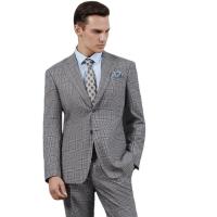 China Custom Design Textured Men's Business Suit Blazer Jacket Navy Autumn Bespoke 2022 for sale