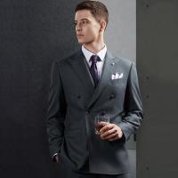 China Custom Design Textured Men's Business Suit Blazer Jacket Navy Autumn Bespoke 2022 for sale