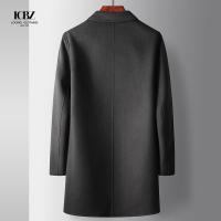 China Men's Long Woolen Trench Overcoat Winter Coat Wool Men Coat With Button Customized Logo for sale