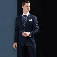 China Custom Design Textured Men's Business Suit Blazer Jacket Navy Autumn Bespoke 2022 for sale