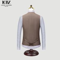 China Solid Pattern Men's Suit Vest for Work Handsome Groomsmen's Dress for sale