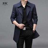 China Men's Windproof Casual Slim Fit Jacket Coat Polyester Cotton 50cm Length Custom Logo for sale
