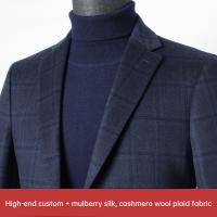 China Men's Nonwoven Office Wear Blazer Jacket Slim Fit Black Polyester Cotton S to 3XL for sale
