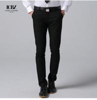 China Men's Black Cargo Pants Straight Leg Cotton Polyester Blend Sizes M to 3XL for Spring for sale