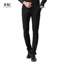 China Men's Black Cargo Pants Straight Leg Cotton Polyester Blend Sizes M to 3XL for Spring for sale