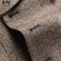 China Formal Striped Suit Vest for Groomsmen Regular Length Mandarin Collar S-10XL for sale
