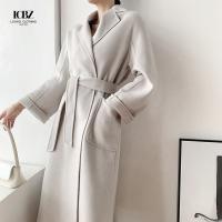 China Plus Size Wool Long Cardigan Jacket for Women Autumn Winter Coat S-5XL for sale