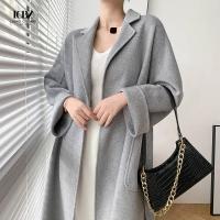 China Plus Size Wool Long Cardigan Jacket for Women Autumn Winter Coat S-5XL for sale