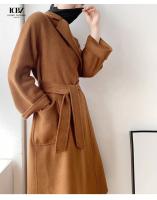 China Plus Size Wool Long Cardigan Jacket for Women Autumn Winter Coat S-5XL for sale