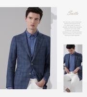 China Men's 3 Piece Slim Fit Striped Suit Set Business Casual Coat Jacket Vest Trousers Custom Size for sale