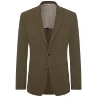 China Men's Slim Fit V-Neck Single Breasted Plaid Blazer Office Suit Jacket 2022 for sale