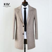 China Men's Long Jacket Coat Polyester Cotton Blend Winter Overcoat Custom Logo 50 Pcs MOQ for sale