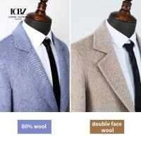 China Men's Long Jacket Coat Polyester Cotton Blend Winter Overcoat Custom Logo 50 Pcs MOQ for sale