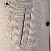 China Men's Long Jacket Coat Polyester Cotton Blend Winter Overcoat Custom Logo 50 Pcs MOQ for sale