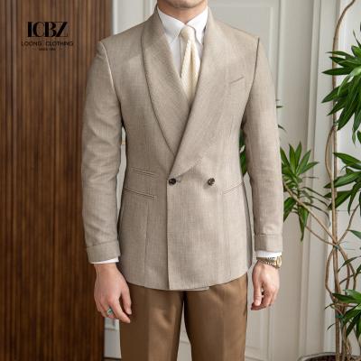 China Nonwoven Wool Cotton Slim Fit Business Formal Men Suit Jacket Blazer 180cm for sale