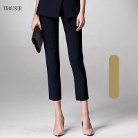 China Dark Navy Slim Fit Blazer for Women Office Short Sleeve V-Neck Suit Set S-XXXL for sale