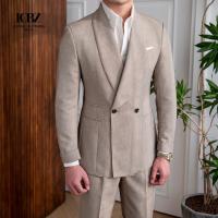 China Nonwoven Wool Cotton Slim Fit Business Formal Men Suit Jacket Blazer 180cm for sale