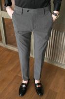 China Button Decoration Winter Business Trousers for Men Slim Fit 200 Quantity Polyester for sale