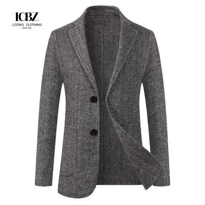 China Men's Woolen Trench Coat Winter Overcoat Polyester Cotton Blend 50 MOQ Custom Logo for sale