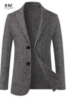China Men's Woolen Trench Coat Winter Overcoat Polyester Cotton Blend 50 MOQ Custom Logo for sale