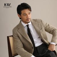 China Button Fly Woolen Suit Jacket for Winter Business Blazer 100 Wool Fabric for sale