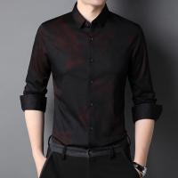 China Custom Plus Size Viscose Polyester Spandex Long Sleeve Dress Shirt for Men Sizes S-XXL for sale