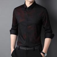 China Custom Plus Size Viscose Polyester Spandex Long Sleeve Dress Shirt for Men Sizes S-XXL for sale