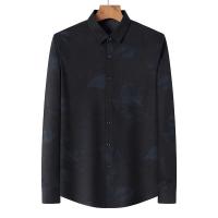 China Custom Plus Size Viscose Polyester Spandex Long Sleeve Dress Shirt for Men Sizes S-XXL for sale