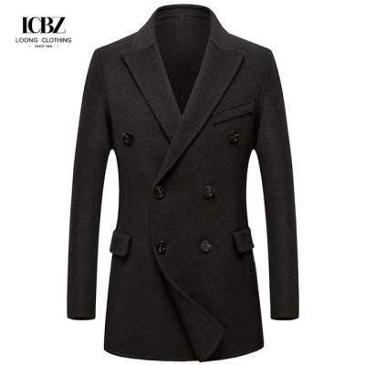China Men's Synthetic Leather Jacket Double Breasted Short Coat M-3XL Black Brown Burgundy for sale