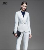 China Hand Embroidered Women Business Suit Set Single Breasted Work Formal Jacket Shirt Trousers S-XXXL for sale