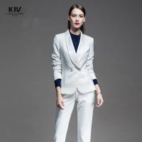 China Hand Embroidered Women Business Suit Set Single Breasted Work Formal Jacket Shirt Trousers S-XXXL for sale