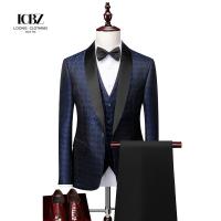 China Custom Slim Fit Peaked Lapel Blazer 3 Piece Two Piece Set for Men Wedding Formal Wear for sale