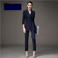China Customized Ladies Office Slim Suit Set Long Sleeve Formal Women Uniform Size S-3XL for sale