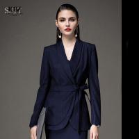 China Customized Ladies Office Slim Suit Set Long Sleeve Formal Women Uniform Size S-3XL for sale