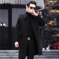 China Men's Long Jacket Coat Polyester Cotton Winter Warm V-Neck Double Collar 50 MOQ Custom for sale