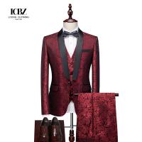 China Banquet Host Performance Suit Woolen Cloth Fabric Men's Evening Dress 180cm Size Custom for sale