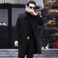 China Men's Long Jacket Coat Polyester Cotton Winter Warm V-Neck Double Collar 50 MOQ Custom for sale