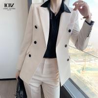 China Nonwoven Women's Office White Dress Suit 2023 Top and Pants with Single Button Blazer for sale