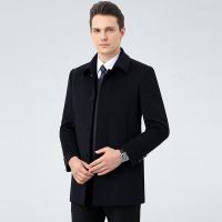 China Men's Double-Sided Woolen Cashmere Coat Business Long Jacket 50pcs MOQ Custom for sale