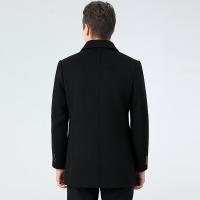 China Men's Double-Sided Woolen Cashmere Coat Business Long Jacket 50pcs MOQ Custom for sale