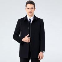 China Men's Double-Sided Woolen Cashmere Coat Business Long Jacket 50pcs MOQ Custom for sale