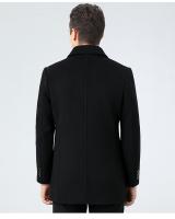 China Men's Double-Sided Woolen Cashmere Coat Business Long Jacket 50pcs MOQ Custom for sale