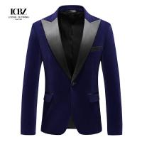 China Men's Gold Velvet Slim Fit Suit Jacket for Stage Performance Hosts Custom Size Available for sale