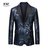 China Men's Gold Velvet Slim Fit Suit Jacket for Stage Performance Hosts Custom Size Available for sale